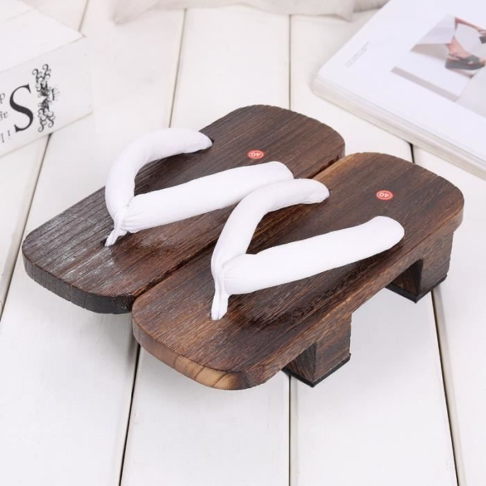 Tong de Cosplay de Style japonais Geta Anime - Blanc - Mixte ...