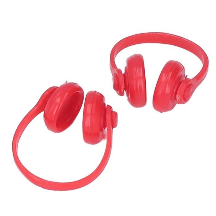 Casque Miniature de Poupée - OMABETA - Modèle - Noir Rouge - Jouet - 2 ...