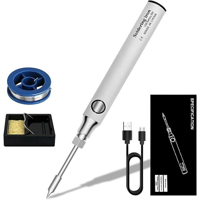 Vegena Mini Kit de Fer à Souder, Fer à Souder Sans Fil USB, 5V8W Fer à ...