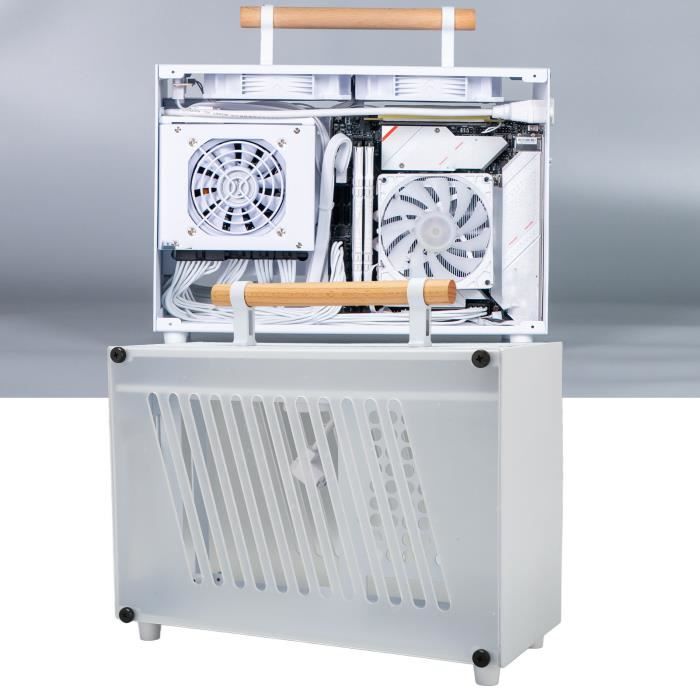 Tbest Boîtier PC Gaming Mini ITX, Support Alimentation SFX ...