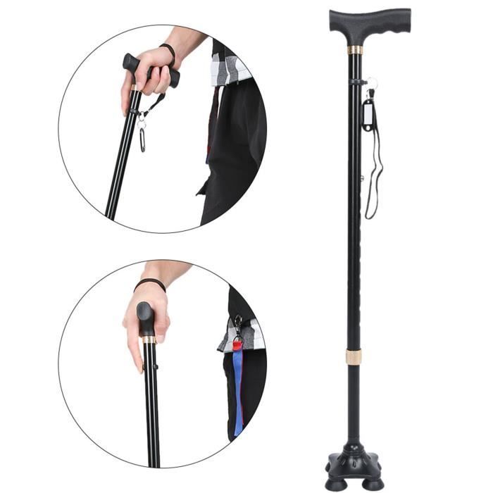 Vvikizy canne en métal Canne en alliage d'aluminium réglable en hauteur ...