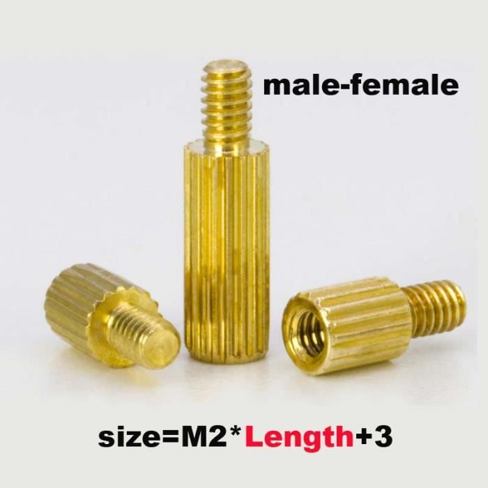 Male-female-M2-7mm -Colonne de Support d'entretoise ronde en laiton ...