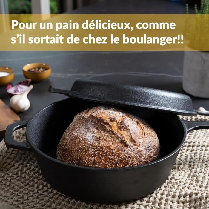 Casserole En Fonte 26 Cm Avec Panier De Fermentation - Compatible ...