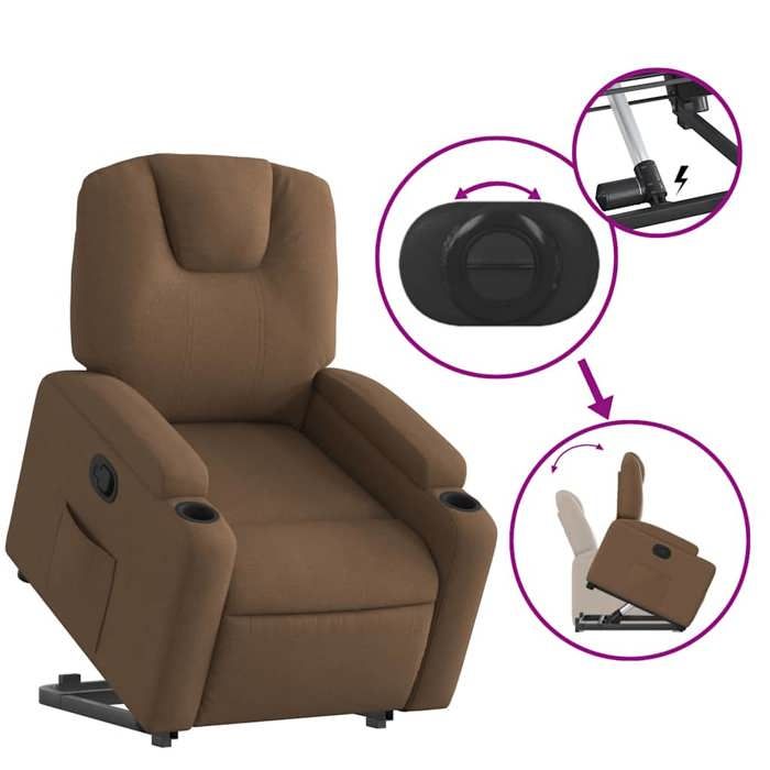 BONNIE®（Brun）Fauteuil releveur - dossier inclinable/135 degrés - Marron ...