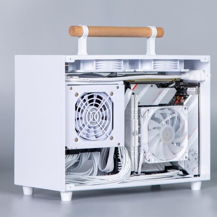 Tbest Boîtier PC Gaming Mini ITX, Support Alimentation SFX ...