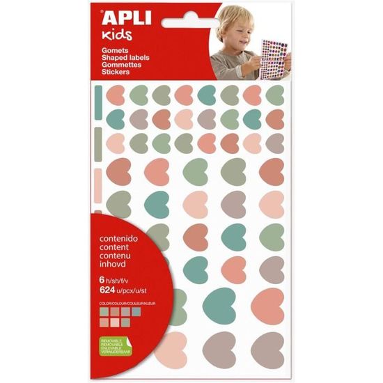 19452 - Gommettes "Cœur" De La Collection Nordik - 6 Feuilles De ...