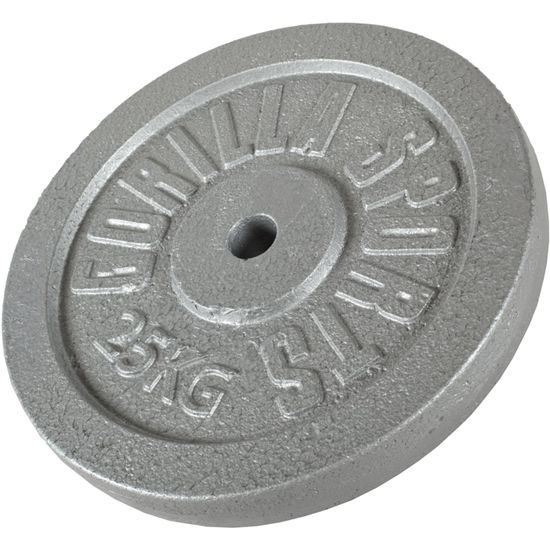 Gorilla Sports® Disques de Poids - Individuel, 25kg, en Fonte, Ø 30mm ...