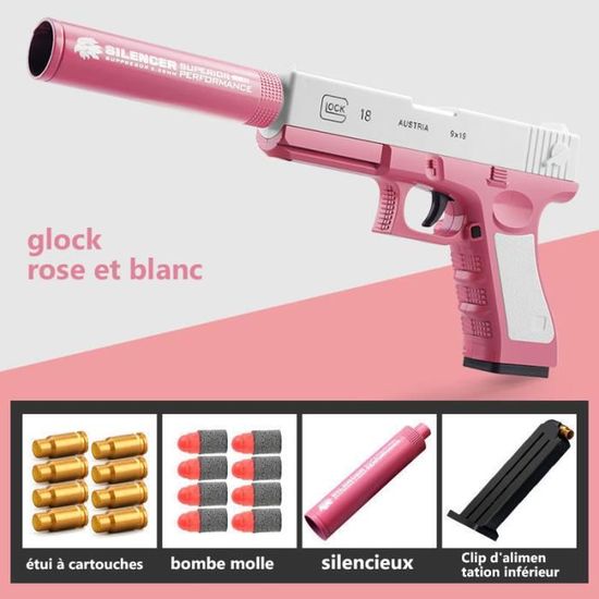 PIMPIMSKY Shell Ejection Soft Bullet Toy Gun,Pistolet à Balle Molle ...