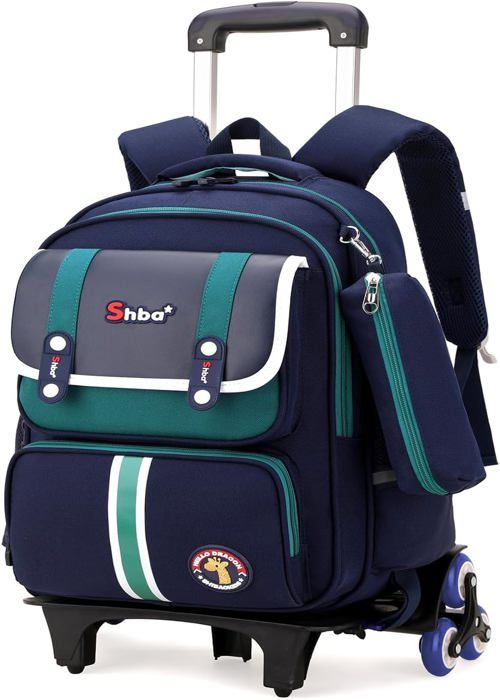 Cartable A Roulette Garcon Primaire, 16 Pouces Sac Roulette Enfant 2 ...