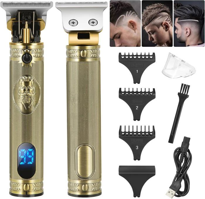 Tondeuse Cheveux Hommes,Tondeuse Barbe Electriques Professionnelle,Sans Fil Tondeuse À Cheveux ...