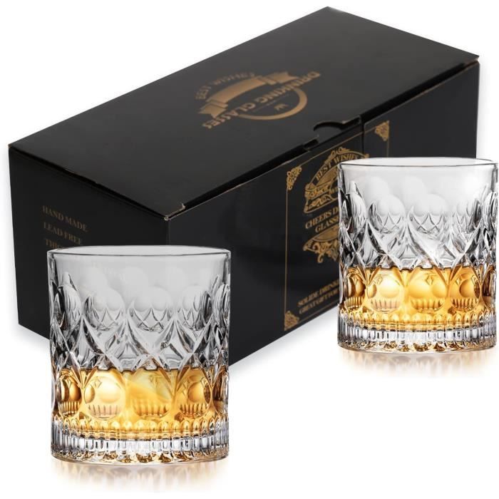 Lot De 2 Verres À Whisky En Cristal Vintage Pour Bourbon, Scotch Et ...