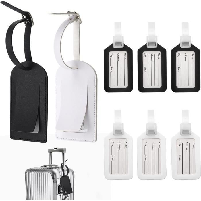 8 Pièces Etiquette Valise Set, Étiquettes D'Identification De Valise ...