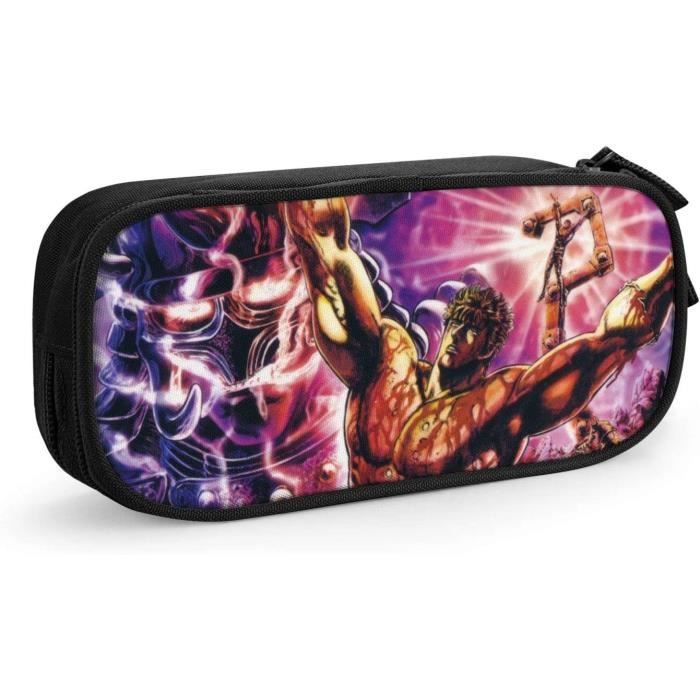 Trousse Kenshiro Hokuto no Ken Noir - Sac à crayons en cuir - Fermeture éclair - 5x10.5x21cm ...