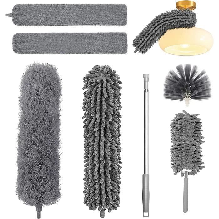 Lot de 7 plumeaux extensibles à 210 cm (83") Plumeau électrostatique ...