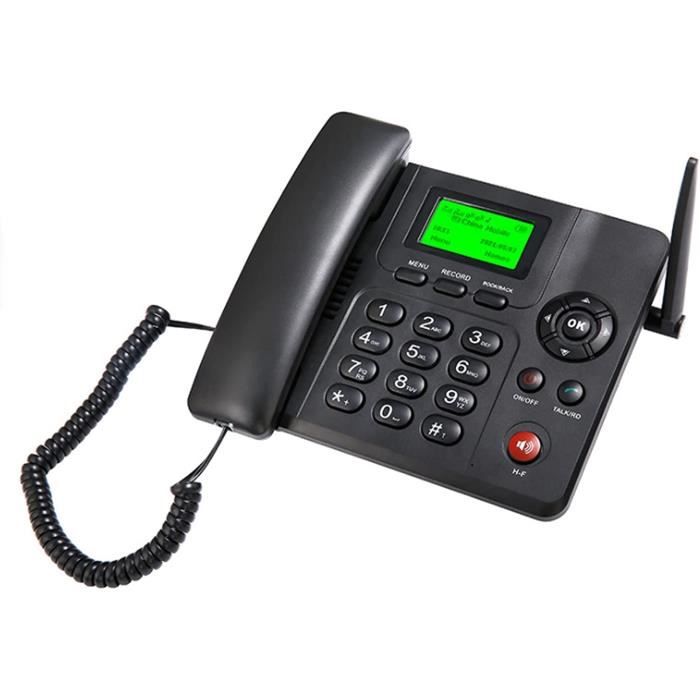 Téléphone De Bureau Classique GSM Quadribande, Carte SIM sans Fil GSM ...