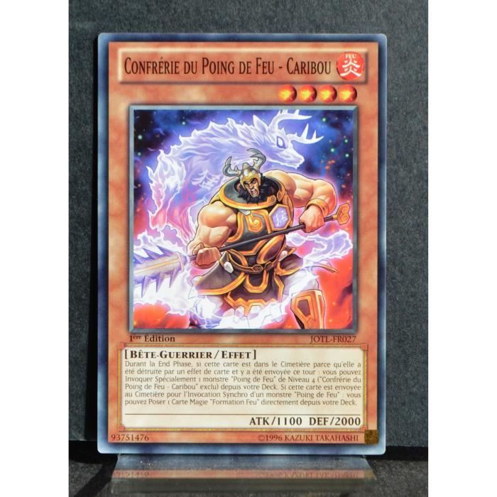 Carte YU-GI-OH JOTL-FR027 Confrérie Du Poing De Feu - Caribou NEUF FR - Cdiscount Jeux - Jouets