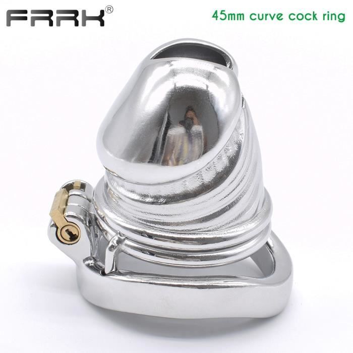 Cage de chasteté pour homme, en métal de 37mm, dispositif de ceinture de Bondage, anneaux de ...