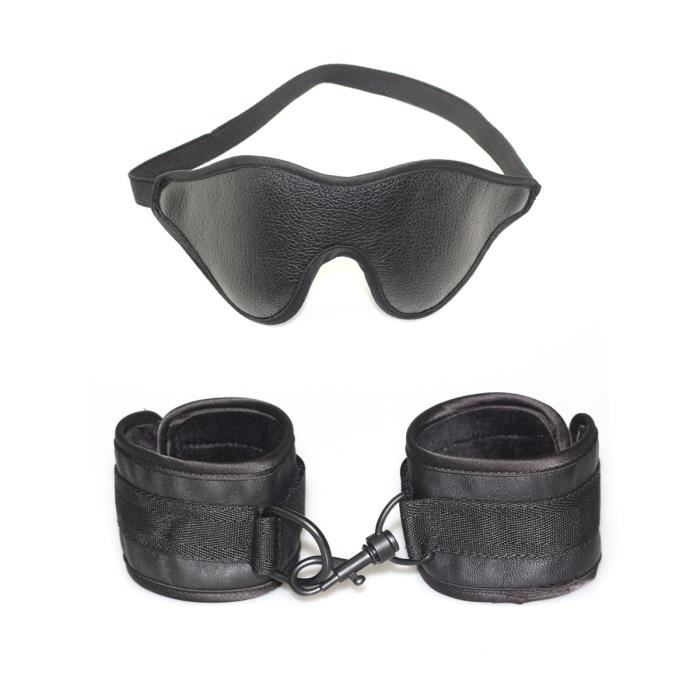 Lingerie érotique En Cuir Bdsm Menottes Sexy Et Masque Pour Les Yeux