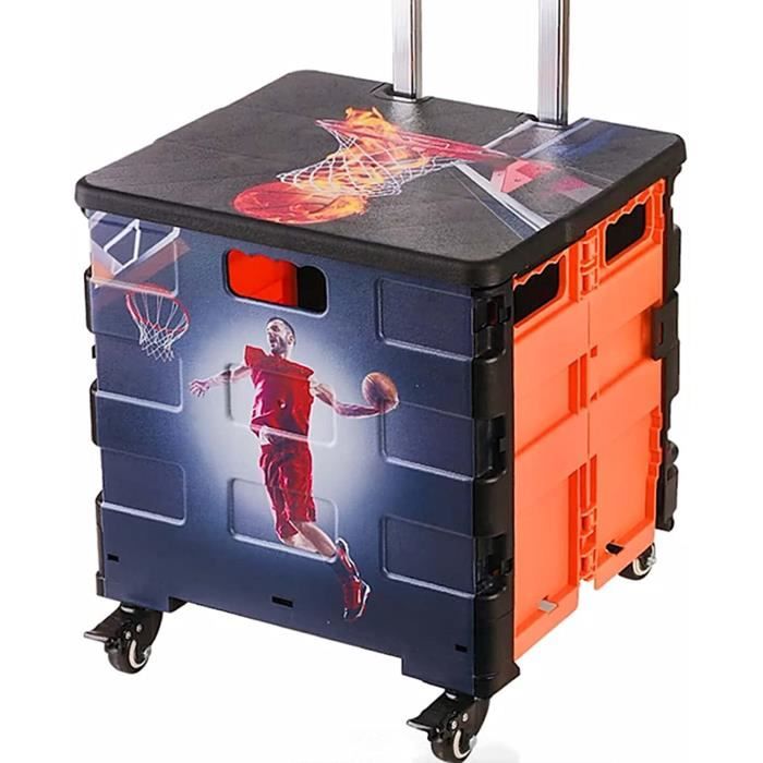 Chariot de Course Pliable à Roulette,2 en 1 Caddie Courses Diable ...