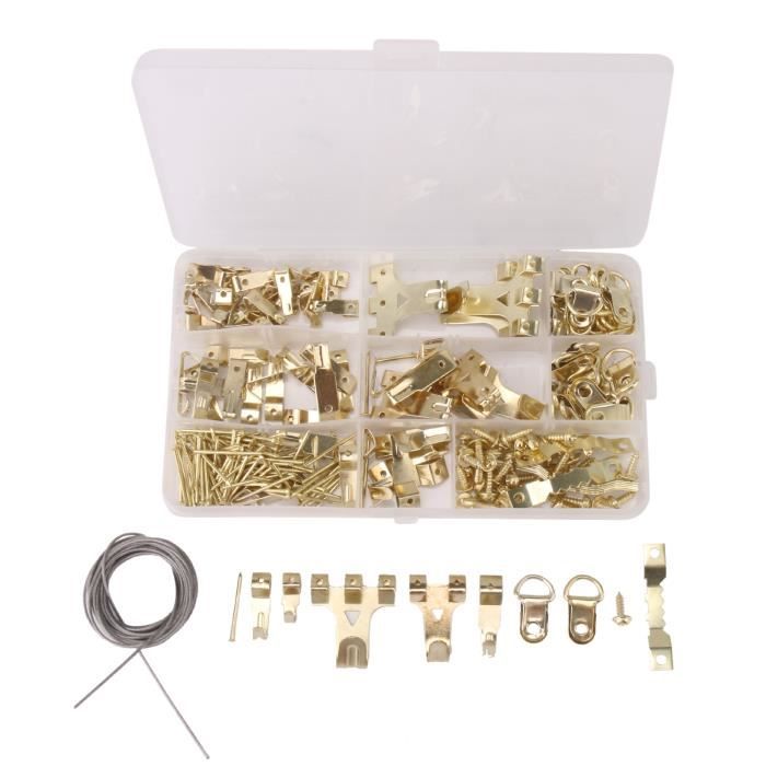 Assortiment de crochets pour tableaux avec crochets pour cadres, lot de ...