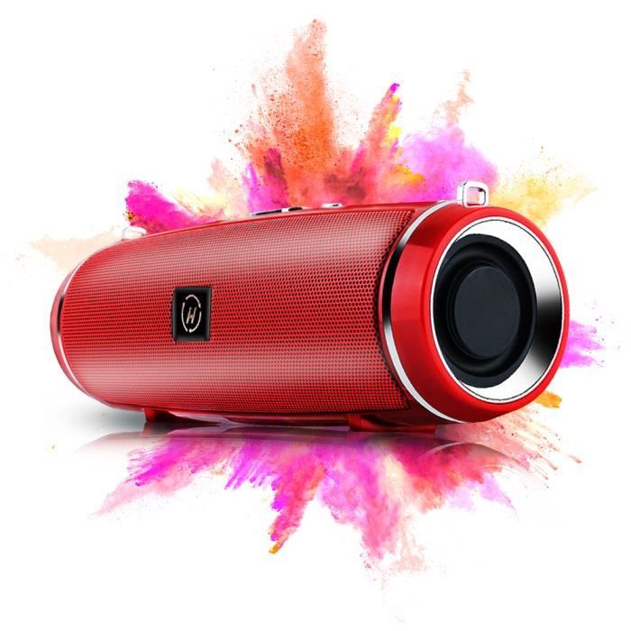 Enceinte Bluetooth Portable-6D Basse Stéréo Puissante-USB/TF/AUX ...