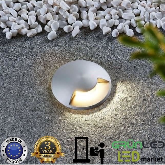 LED Market, 1W Aria 1D, Spot Encastrable Exterieur, Spot LED, Blanc Chaud, IP67 étanche ...