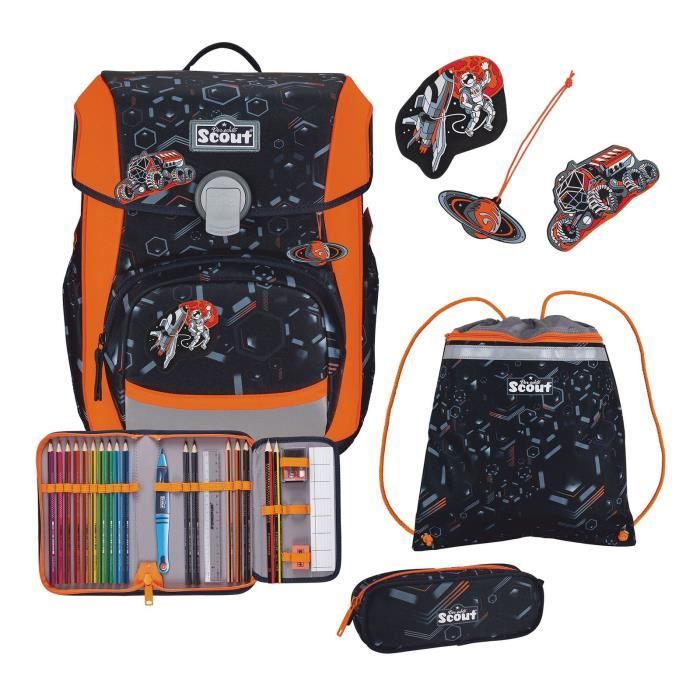 Scout Basic Neo Set 4-teilig Space Data [245144] - sac d'école cartable noir - Cdiscount ...