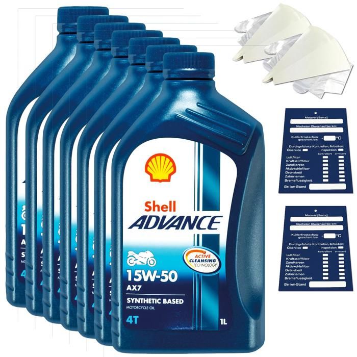 7 Litre Original Shell Advance 4T Ax 7 Shell - Cdiscount Auto