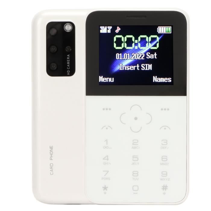 Mini téléphone portable TBEST S10P - Blanc - Batterie 900mAh - Appareil photo numérique HD ...