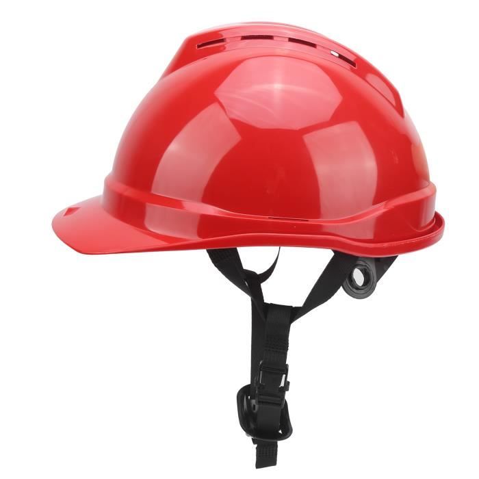 Casque industriel rouge - Casque de protection respirant pour les ...