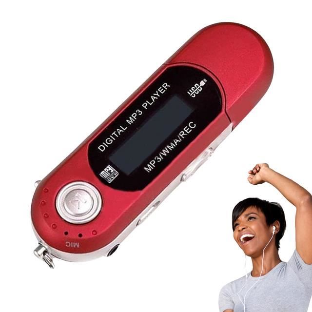LECTEUR MP3,Red 4G--Lecteur de musique MP3 Portable, Mini écran LCD ...