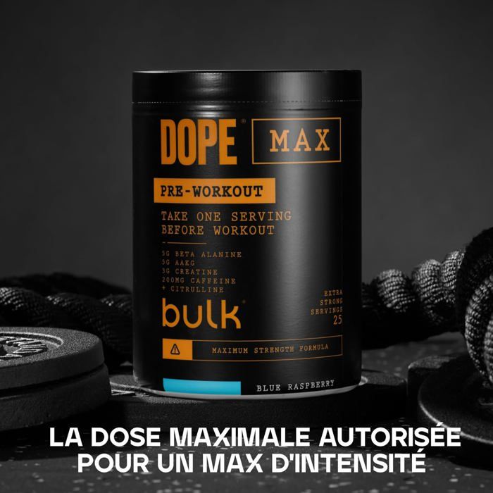 Bulk Dope Max Pré-Entraînement Fraise Citron Vert 563g - 25 Portions ...