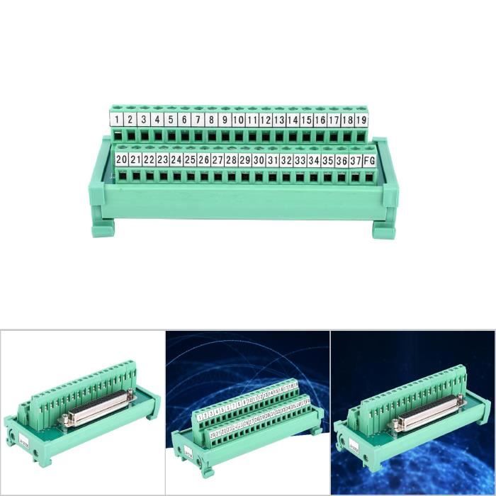 Bornier - MXZZAND - JR-37TDC - Connecteur 37P D-Sub femelle - Rail DIN ...