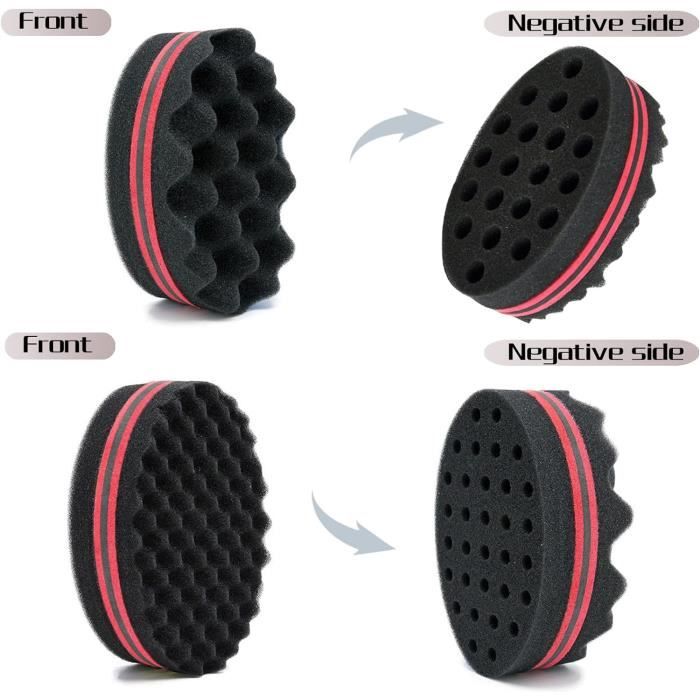 4 Pièces Éponge Twist Afro Et Peigne Afro En Métal Pour Cheveux Crépus ...