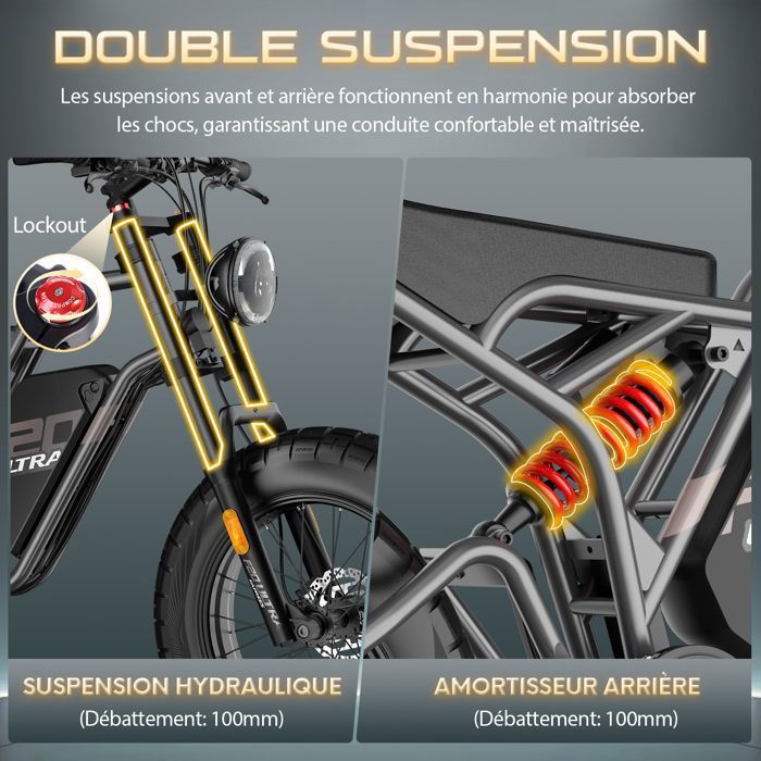 Fafrees F20 Ultra Vélo électrique urbain homologué UE (L1e-B) batterie ...