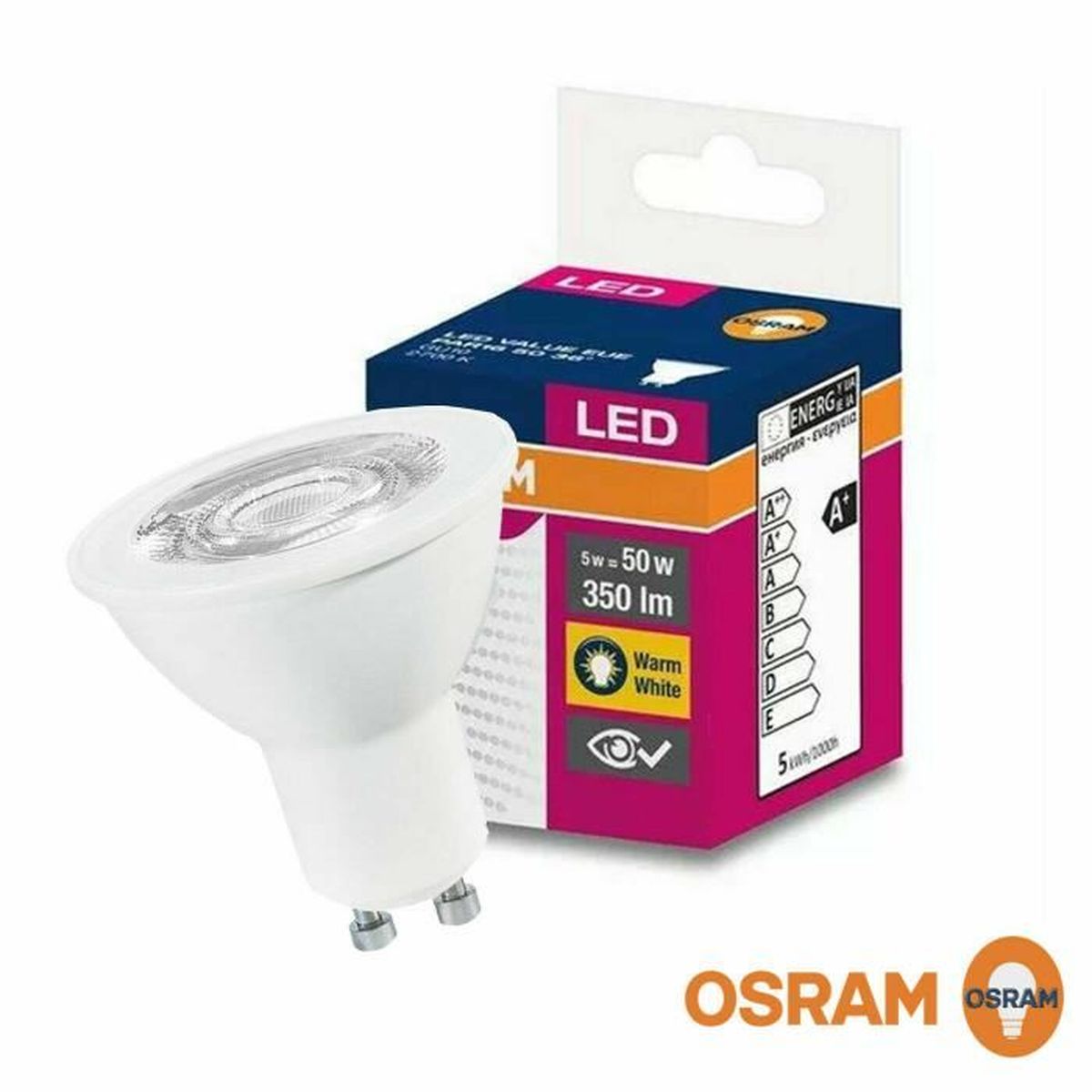 Ampoule Led Value Par16 36° 5w 2700k Gu10 Osram Cdiscount Maison