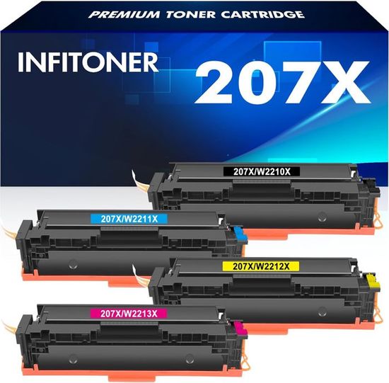 207X 207A Cartouche de Toner Compatible pour HP 207X 207A Color ...