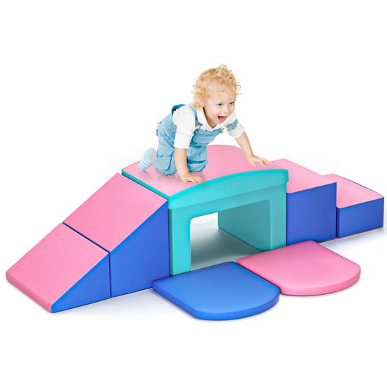 Module Motricité Bébé en Mousse, Parcours de Motricité Bébé Colorée 6 ...