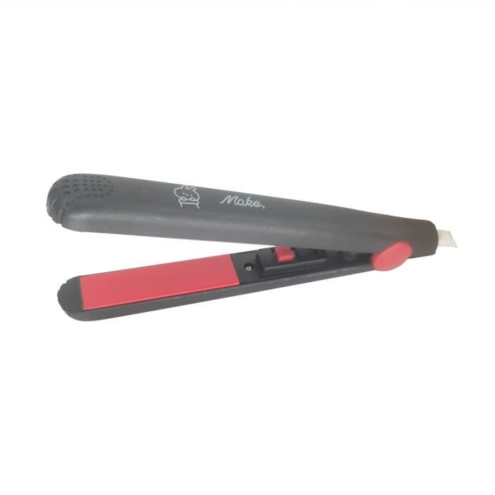 Noir Mini fer à lisser électrique Portable 2 en 1 pour femmes, outil de ...