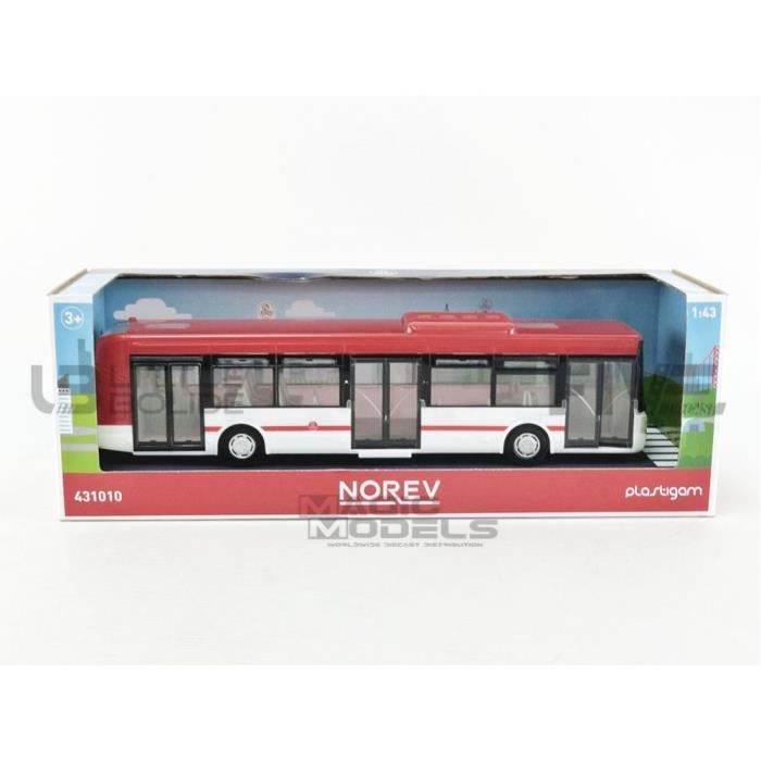 Voiture Miniature de Collection - NOREV 1/43 - IRISBUS Bus - Red / White - Cdiscount Jeux - Jouets