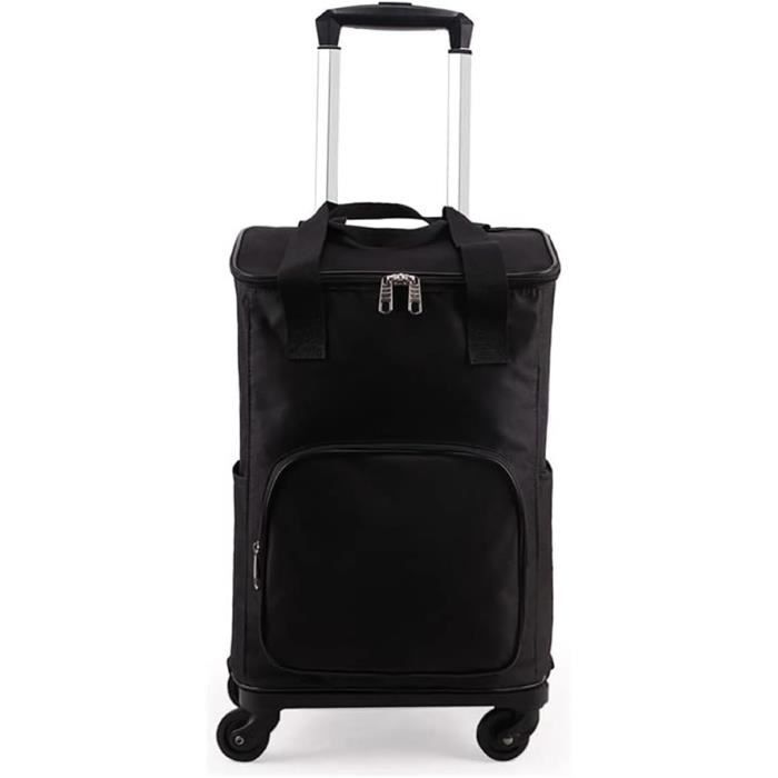 Chariot de Course Pliable Chariot 4 Roues - 2 Roues de Chaque côté | 2 ...