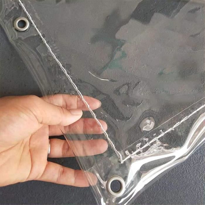 Bâche transparente renforcée Housse de sol imperméable légère Fenêtre ...