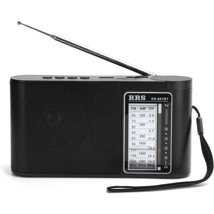 Radio Portable Multibande Fm Am Sw1 Sw2 Avec Antenne Télescopique À 360 ...