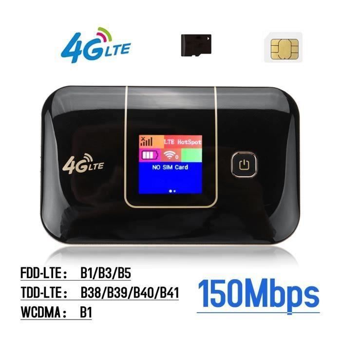LTE 4G Routeur Wifi Hotspot Modem LED 150Mbps Data Carte SIM Cart TF ...