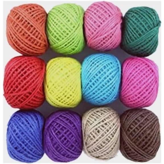 Ficelle de Jute Colorée, Naturel Corde de Ficelle, 3ply 327 Yards Jute ...