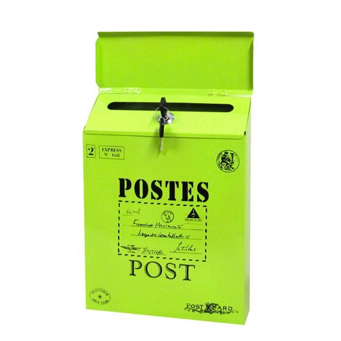 Boîte à journaux vintage rétro murale boîte aux lettres courrier lettre ...