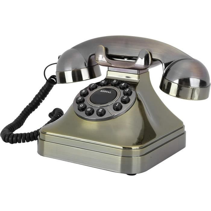 Téléphone Fixe De Bureau Rétro,Qualité D'Appel Hd Vintage Téléphone ...
