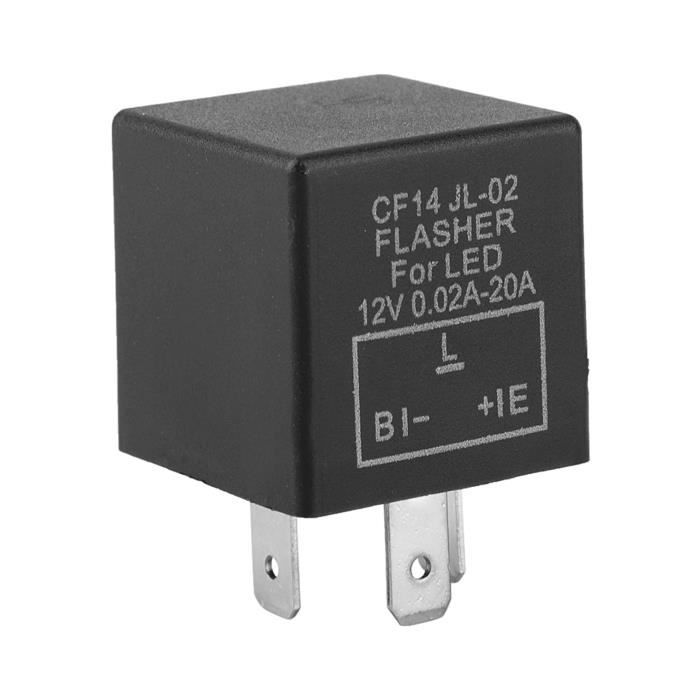 Relais clignotant à LED, clignotant 12V 3 broches réglable Relais ...