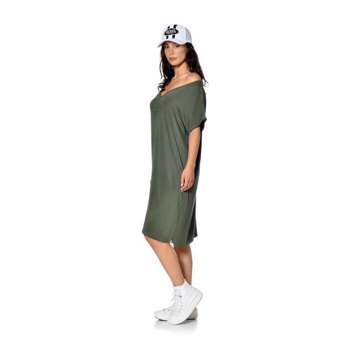 Von Dutch Robe Femme Manches Courtes, Robe Longue Femme Col V Vert ...