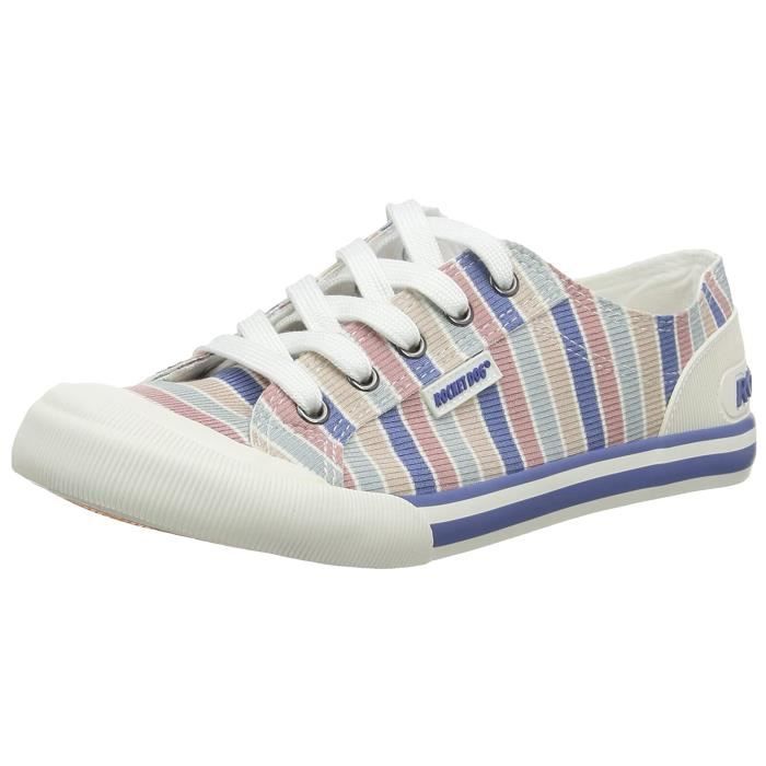 Baskets femme Rocket Dog JAZZIN AS - Blanc et multicolore - Confortable ...
